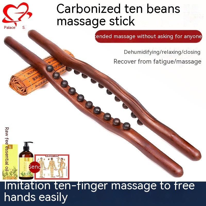 10 Beads Carbonized Beech Rolling Sticks Beauty Salon Dedicated One ...