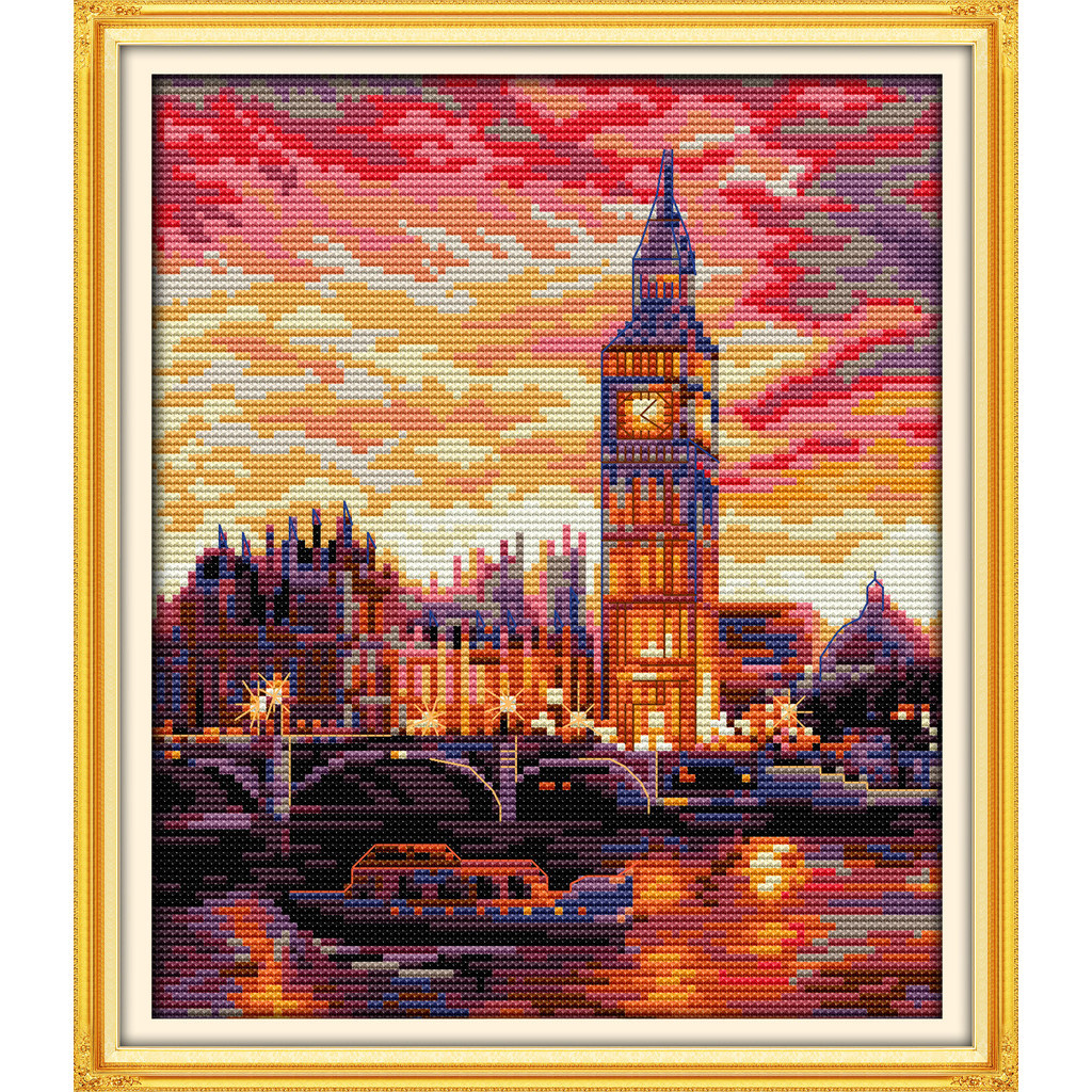 Joy Sunday Cross Stitch Ktis DMC Threads CroStitch Set DIY Needlework ...