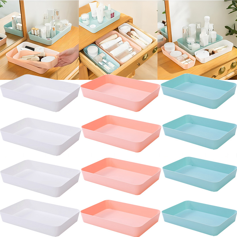 Rectangular Plastic Drawer Partition Storage Box / Kitchen Cutlery ...