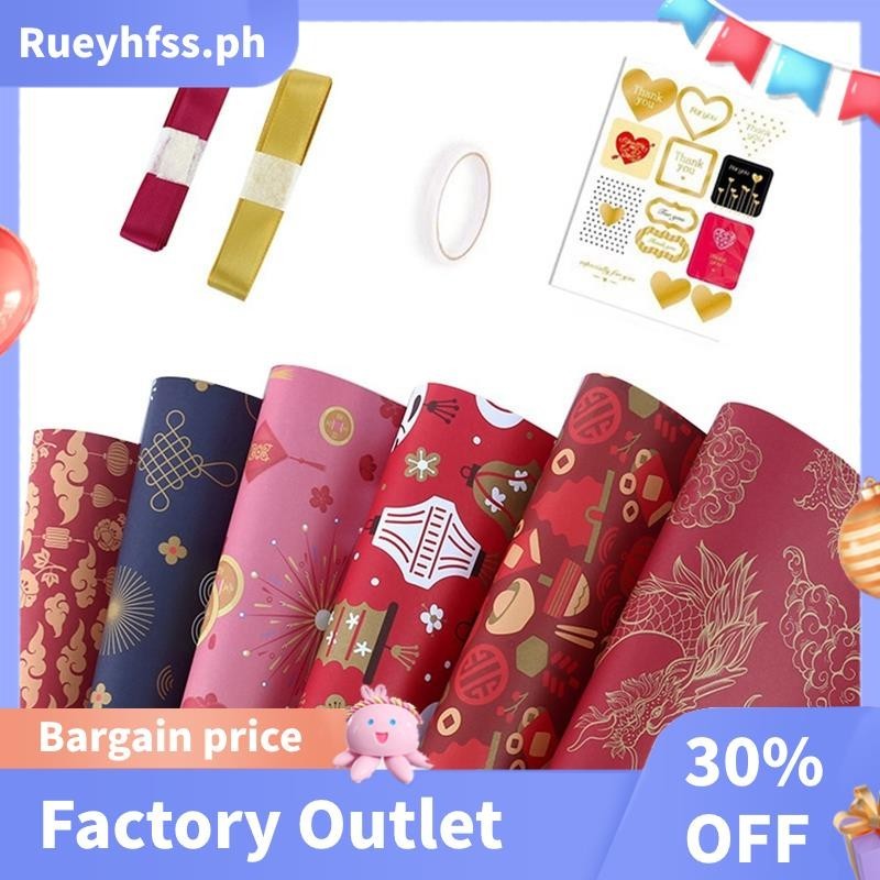 Excellent Wrapping Paper Sheets Set of 6 with Ribbons ,Spring Festival ...