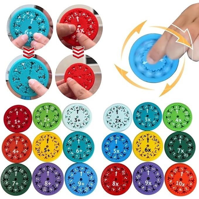 9PCs math fact fidget spinners, number fidget toy, for all the stimmers ...