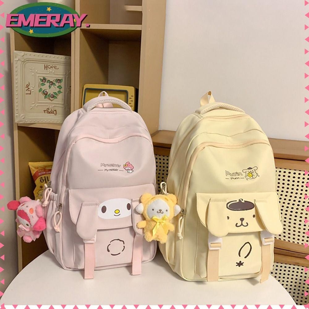 EMERAY Anime Backpack,Cute Kuromi Cinnamoroll Melody Pochacco Pom Pom ...