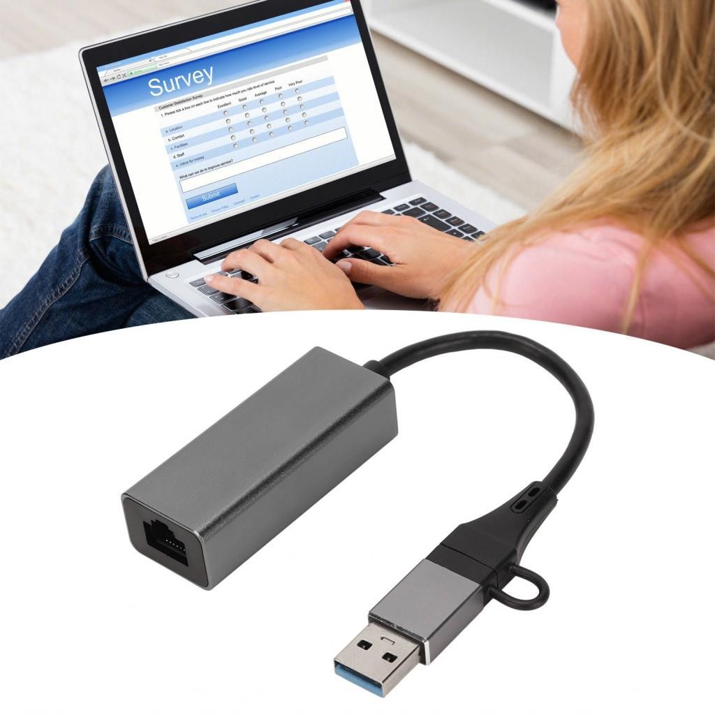 Bamaxis USB To Ethernet RJ45 Adapter Support 10 100 1000Mbps C A ...