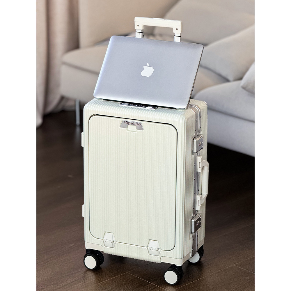 Migbao Front Open Cover Luggage Women's Multi-Functional New Suitcase ...