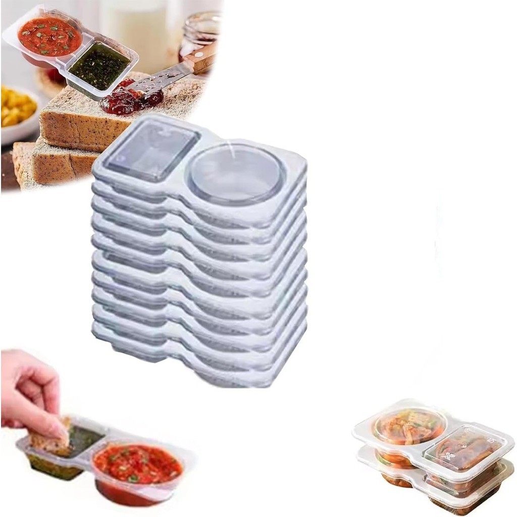 Reusable Grab and Go Snack Containers,Snack Pack Container,Double ...