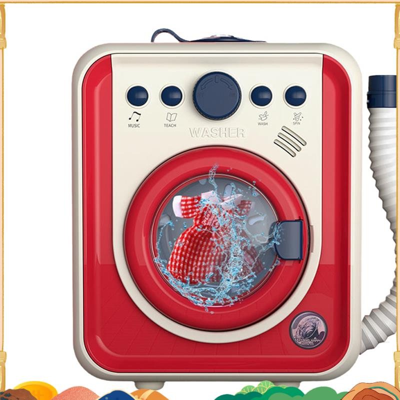 Children'S Washing Machine Toys Mini Simulation Furniture Rotatable ...