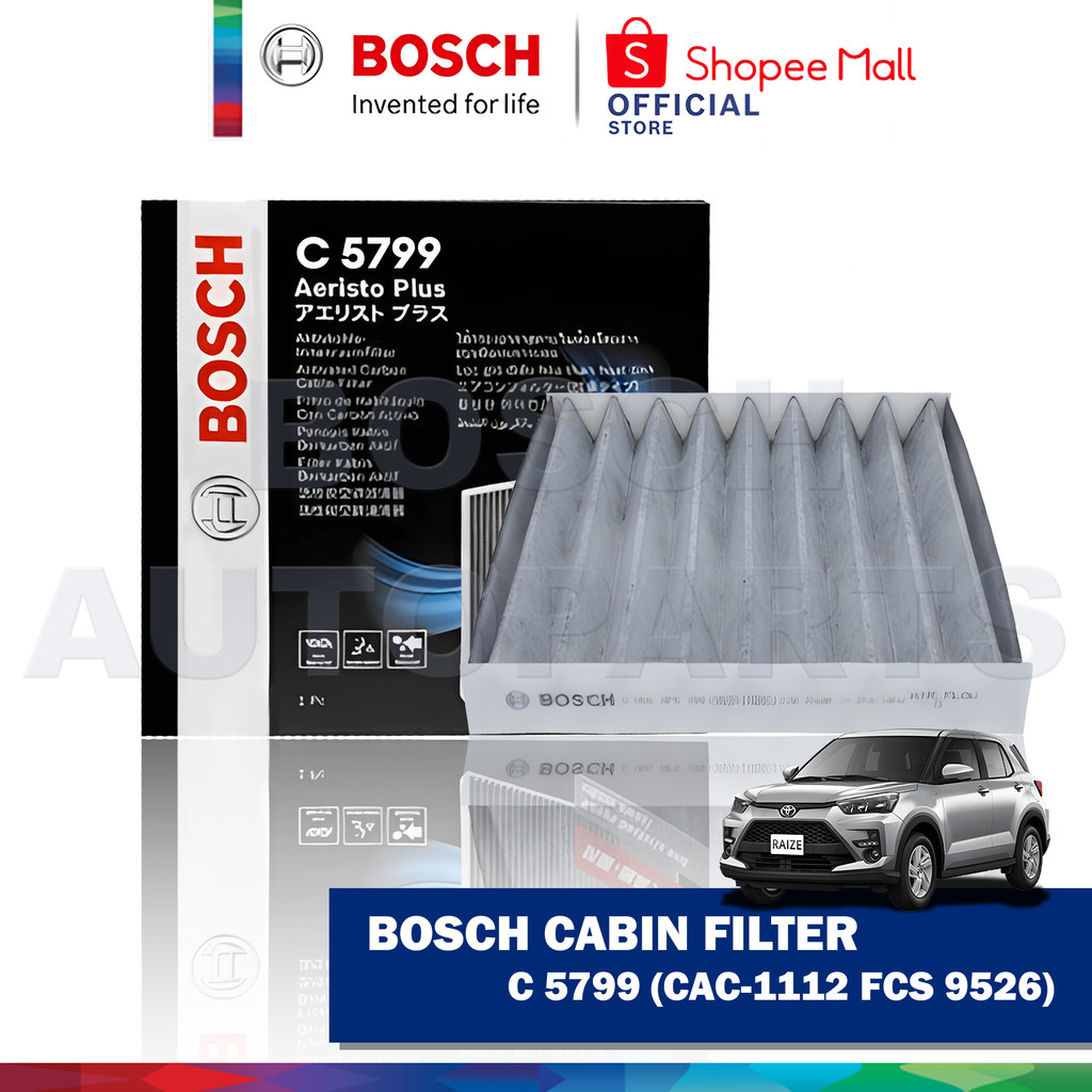 Bosch Cabin Filter For Toyota Raize C 5799 (CAC-1112 FCS 9526) | Shopee ...