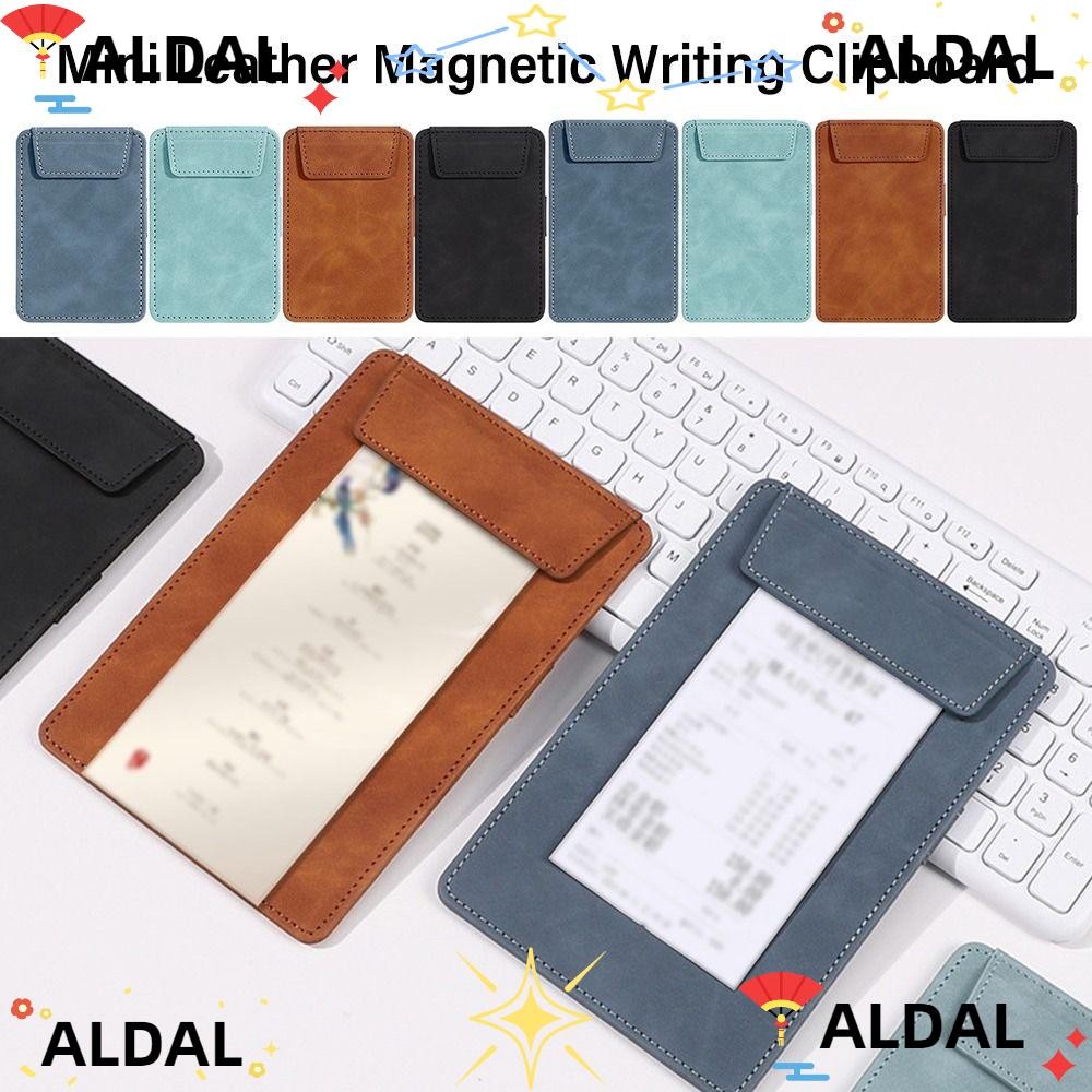 ALDAL Mini File Folder, Portable Leather Writing Clipboard, High ...