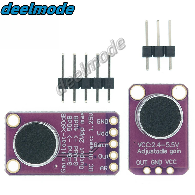 MAX9814 Microphone AGC Amplifier Board Sound sensor Module Auto Gain ...