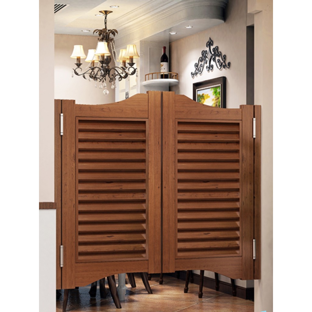 Solid Wood Double Door Half Waist Door Partition Door Half Corridor ...