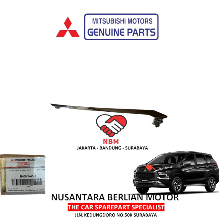 LIST CHROME FRONT BUMPER TOP RIGHT NEW XPANDER ORIGINAL MITSUBISHI ...