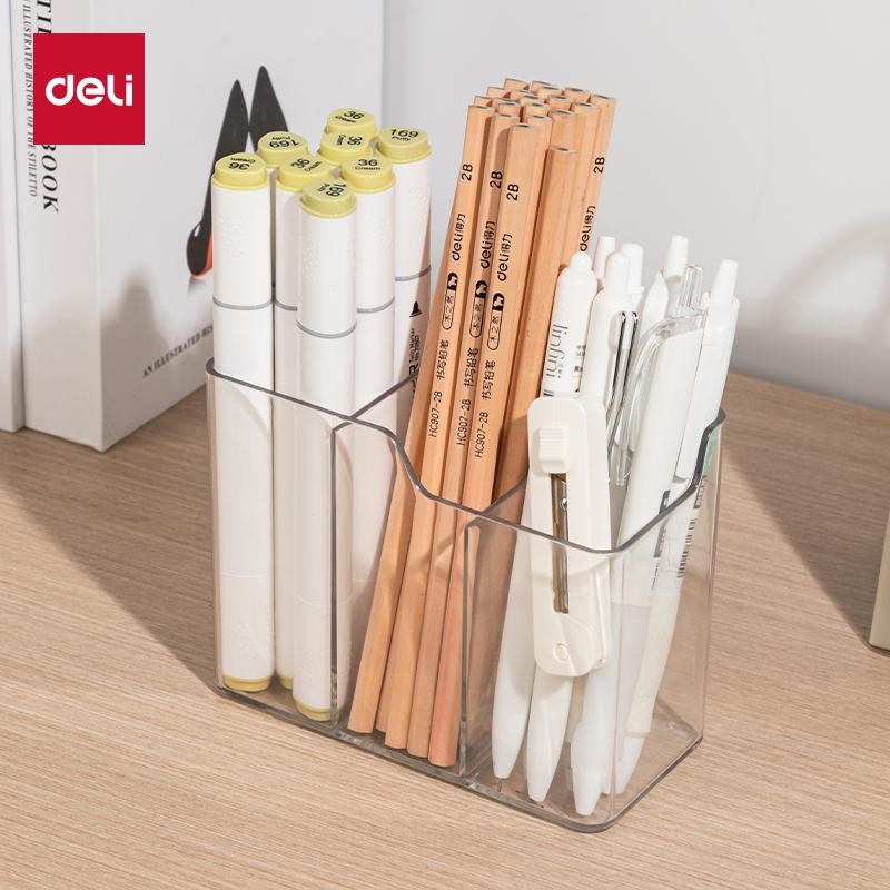 Deli PK220 Pen Holder (Transparent) - Clear and Functional Desk ...