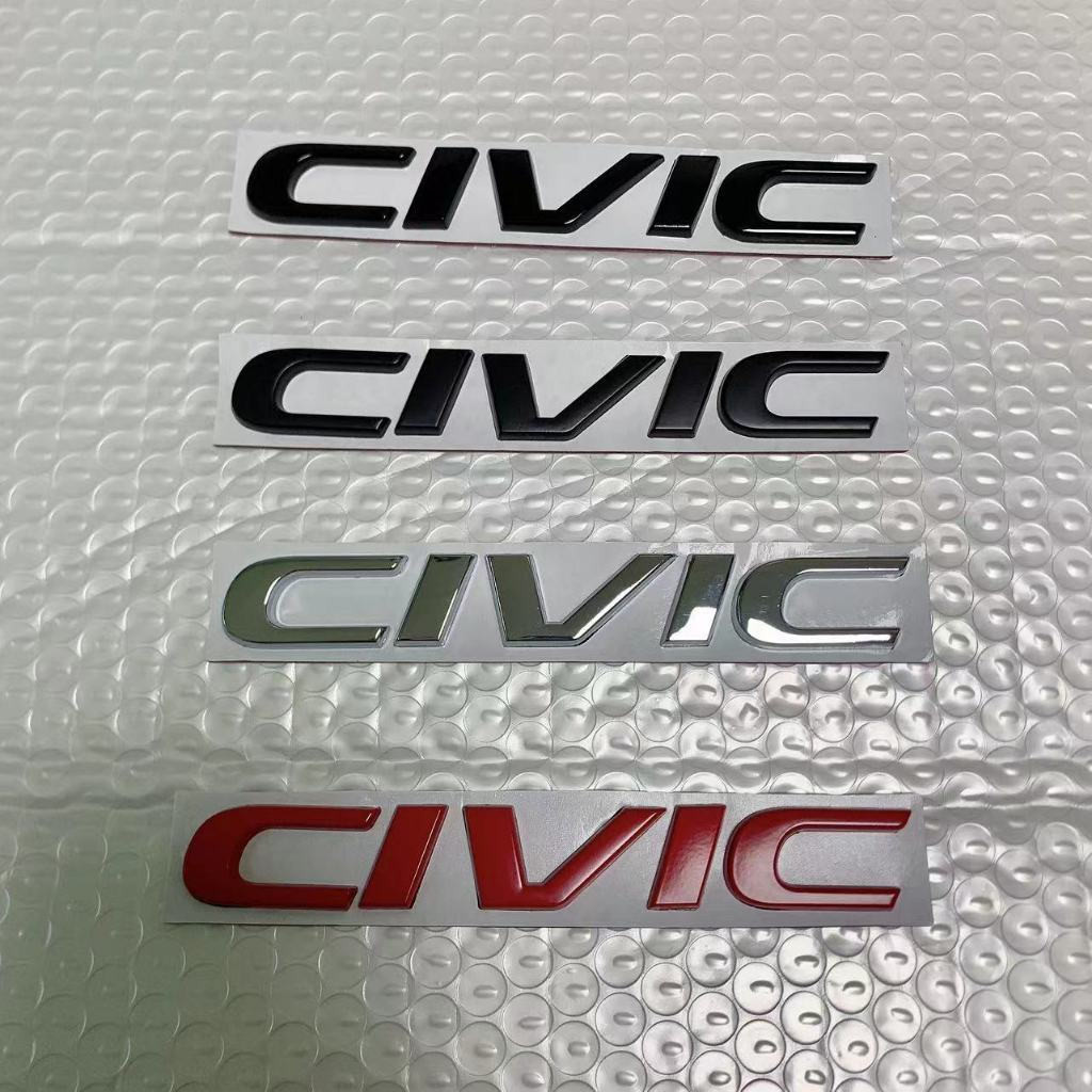 1PC 3D Metal modified CIVIC letter logo Side Rear Decorative Emblem ...