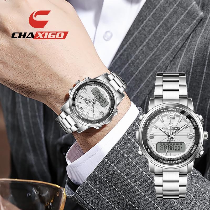 CHAXIGO Analog Digital Men's Watch Waterproof Luminous Multifunction ...