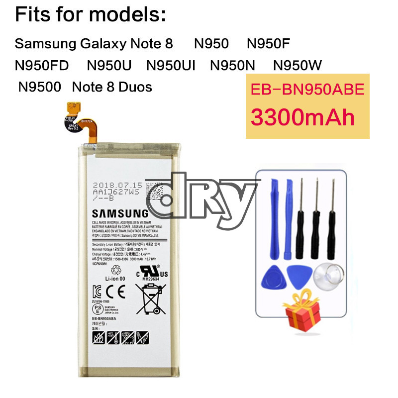 For Samsung Galaxy Note 8 Battery Model EB-BN950ABE N950 N950F N950U ...