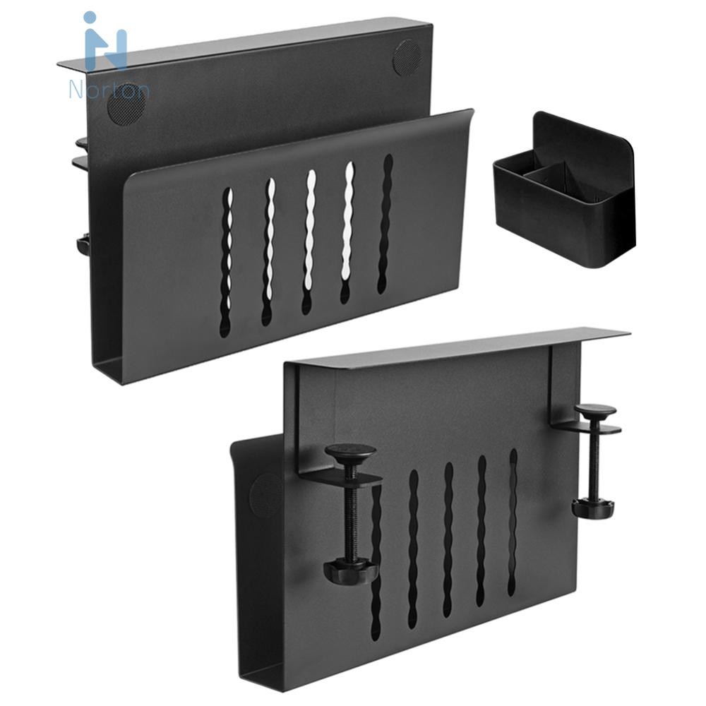 Under Desk Laptop Holder No Drill Hanging Laptop Mount with Pen Holder ...