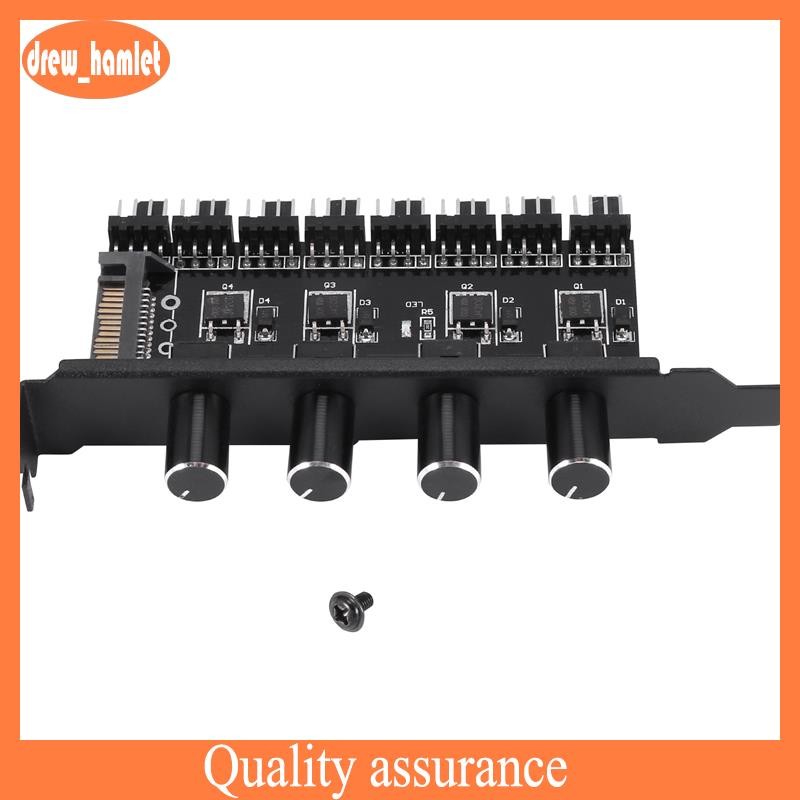 Pc 8 Channels Fan Hub 4 Knob Cooling Fan Speed Controller For Cpu Case ...