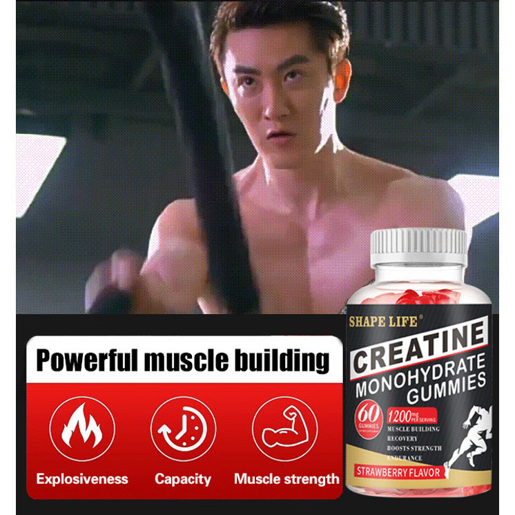 Creatine Gummies Strawberry Flavored Fudge Fudge Taste Tart Desserts ...