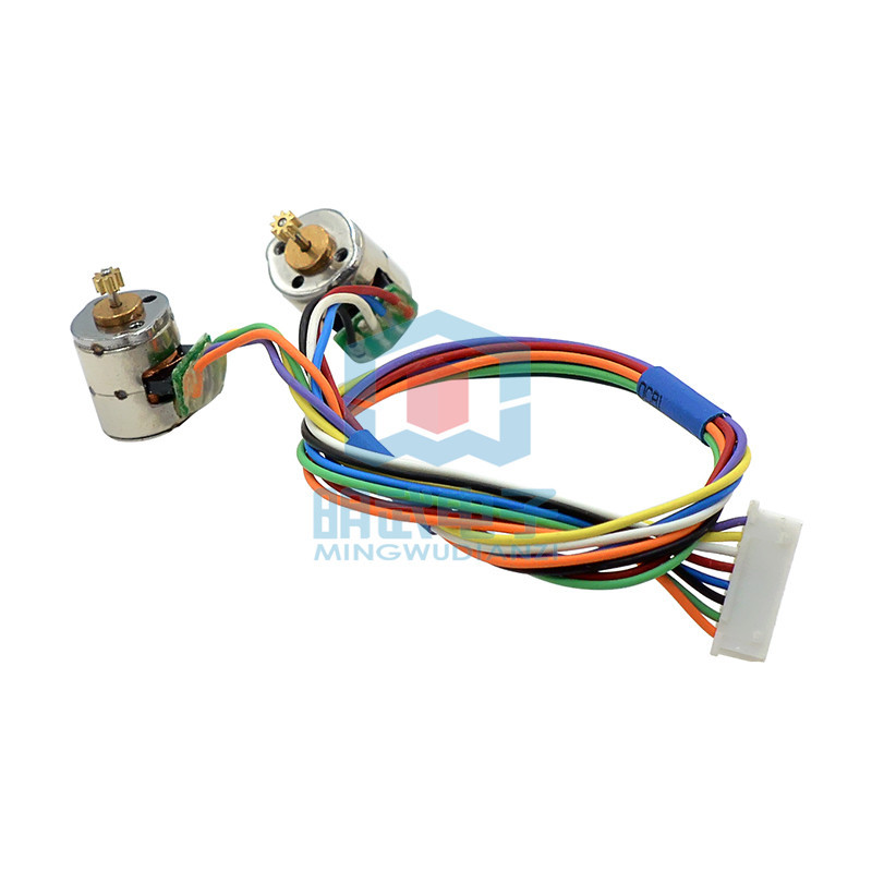 8mm Micro Stepper Motor One Pair With Teeth Two Phase Four Wire Stepper ...