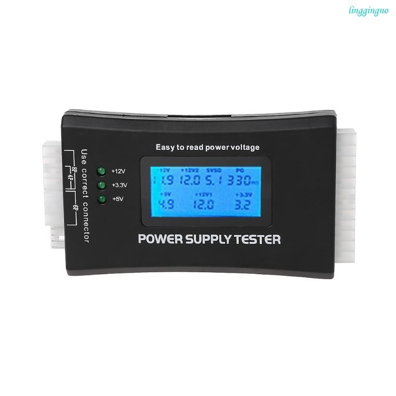 RR 20 24 Pin ATX HDD Power Supply Tester Checker Meter Measuring LED ...