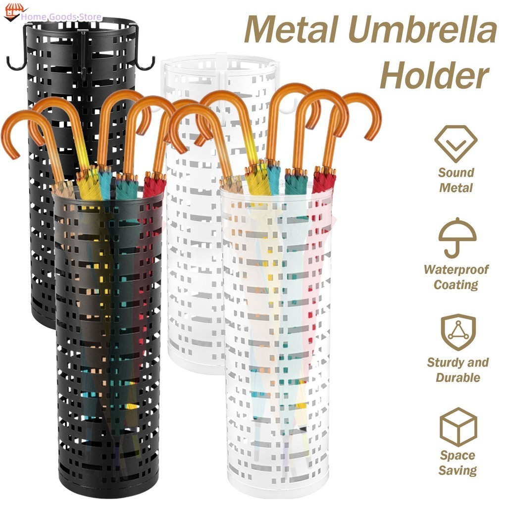 Umbrella Stand Rack Free Standing Round Metal Umbrella Holder Canes ...