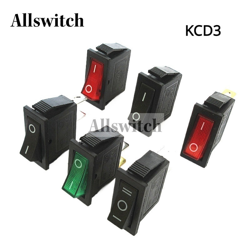 5Pcs KCD3 Rocker Switch 31*13.5mm 16A 250V AC Switch 2Pin 3Pin ON-OFF ...