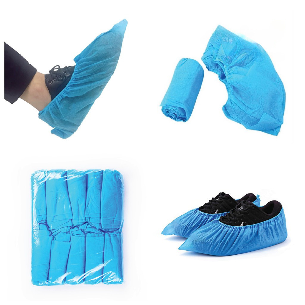 100pcs Non-woven Dust Proof Disposable Shoe Cover Non-Slip | Shopee ...