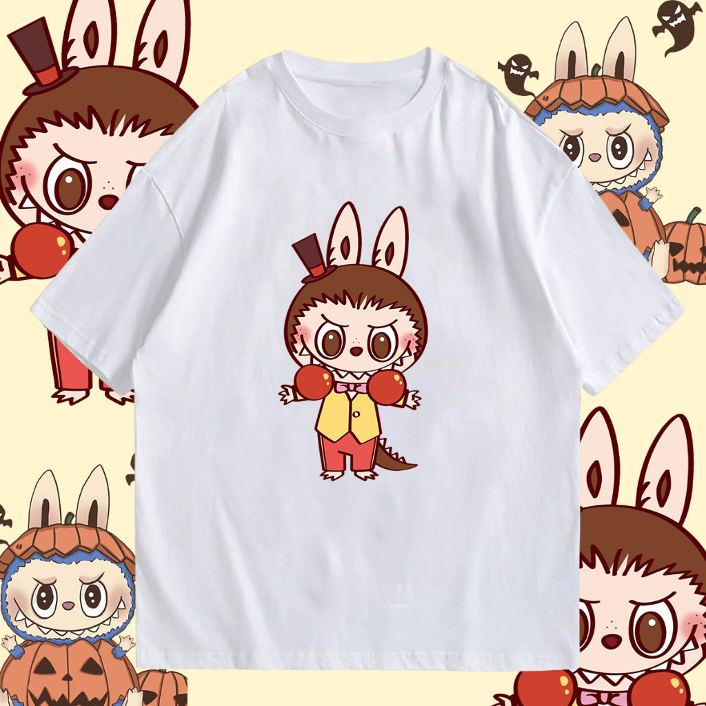 Short-Sleeved T-shirt Labubu shirt Pop Mart Cotton 1 Fabric Can Be Worn ...