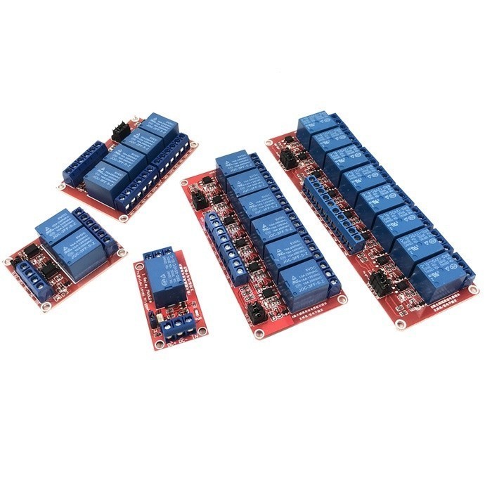 ♤1 2 4 8-way 5V12V24V relay module with optocoupler isolation support high and low level trigger ...
