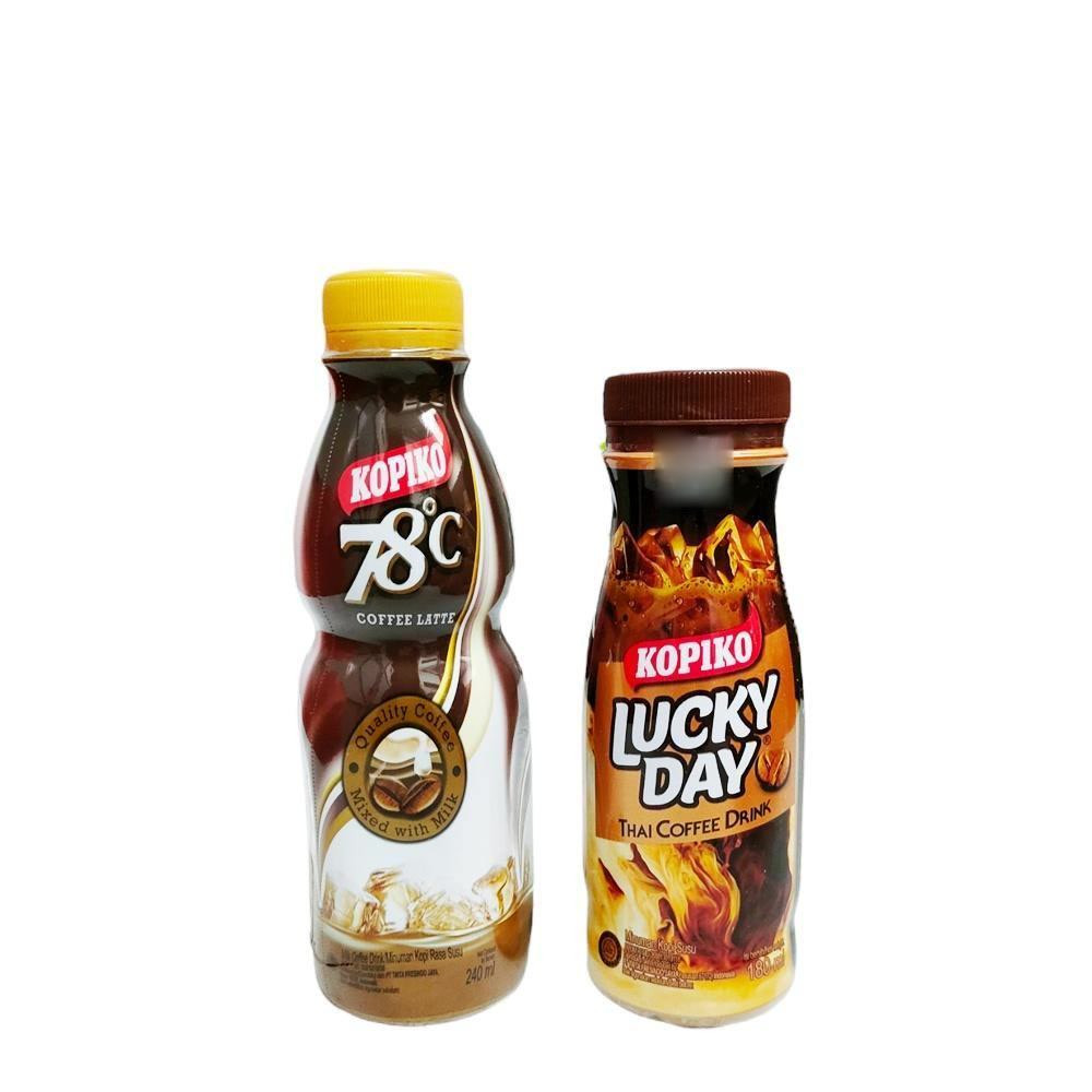Kopiko LUCKY DAY Thai Coffee Drink / 78 Degree Coffee Drink 180 ML ...