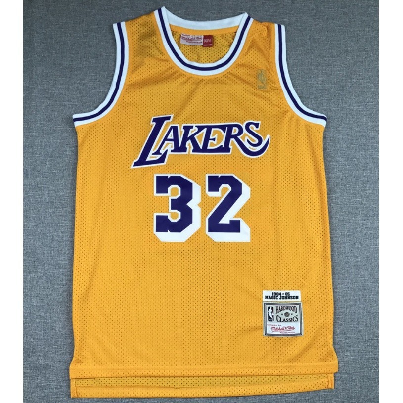 New NBA men's Los Angeles Lakers #32 magic Earvin Johnson M & N ...