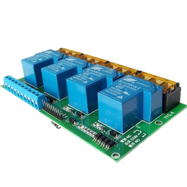 High Power Four Way Relay Module Control Board Optocoupler Isolation Plc Amplification
