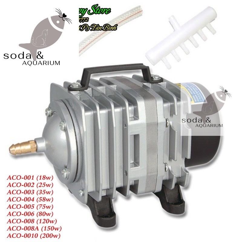 OXY RESUN ACO-001(18w) Aquarium Oxygen Blower 002(25w) 003(35w) 004(58w ...