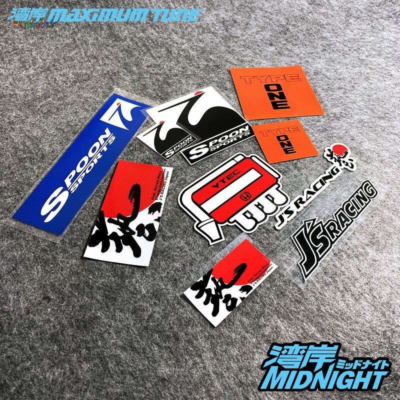 Spoon J'S RACING Car Decoration Sticker HONDA Locomotive Car Door Body ...