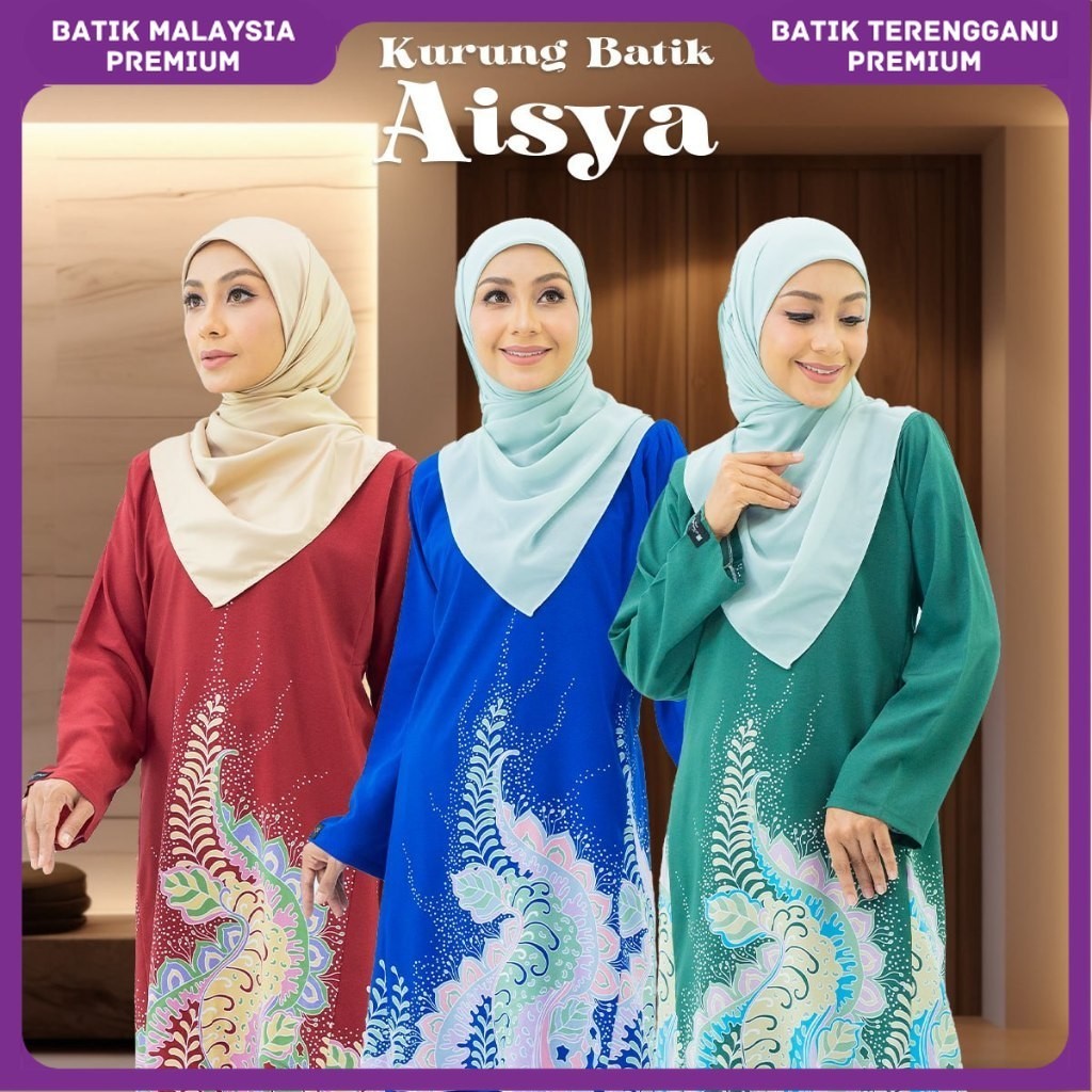 NOOR ARFA Baju Kurung Pahang Batik Aisya Premium | Shopee Philippines