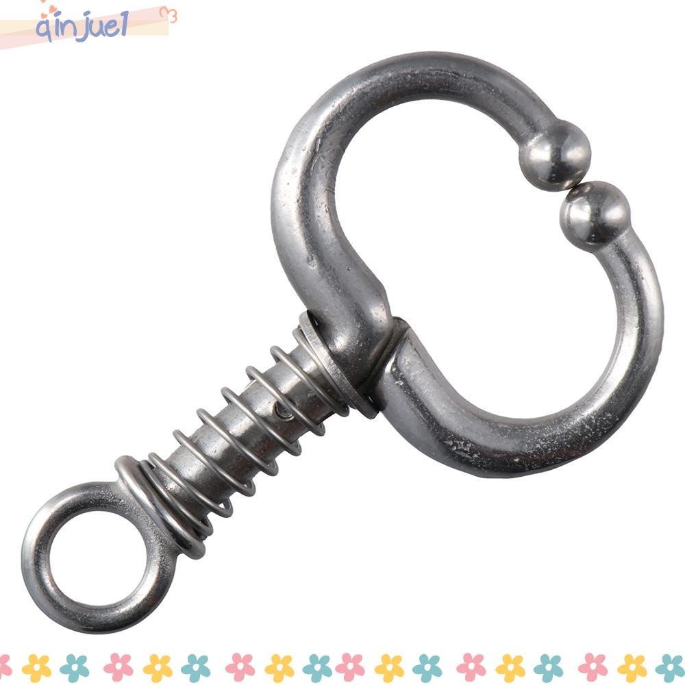 QINJUE1 Cattle Nose Ring, Stainless Steel Silver Cow Nose Ring, Animals ...