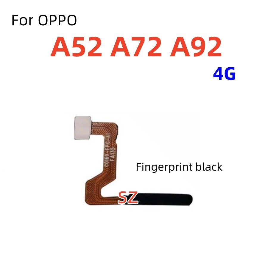For OPPO A52 A72 A92 4G Back Home Button Fingerprint Scanner Sensor ...