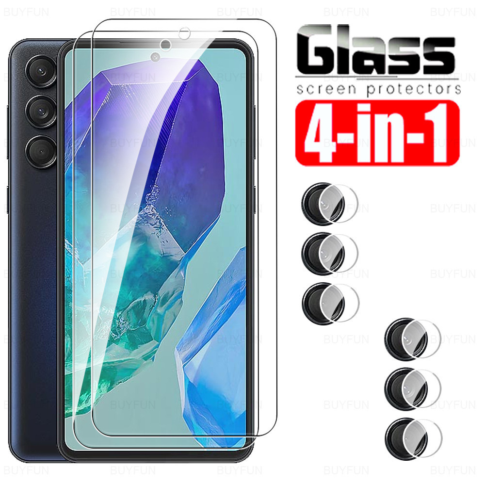 4-in-1 Glass For Samsung Galaxy M55 Full Glue Tempered Glass Sumsung M ...