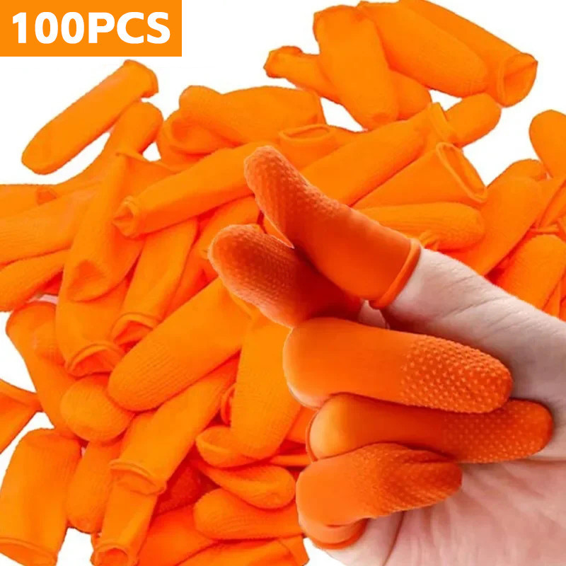 100-10Pcs Latex Finger Cots Anti-static Anti-slip Latex Finger Cots ...