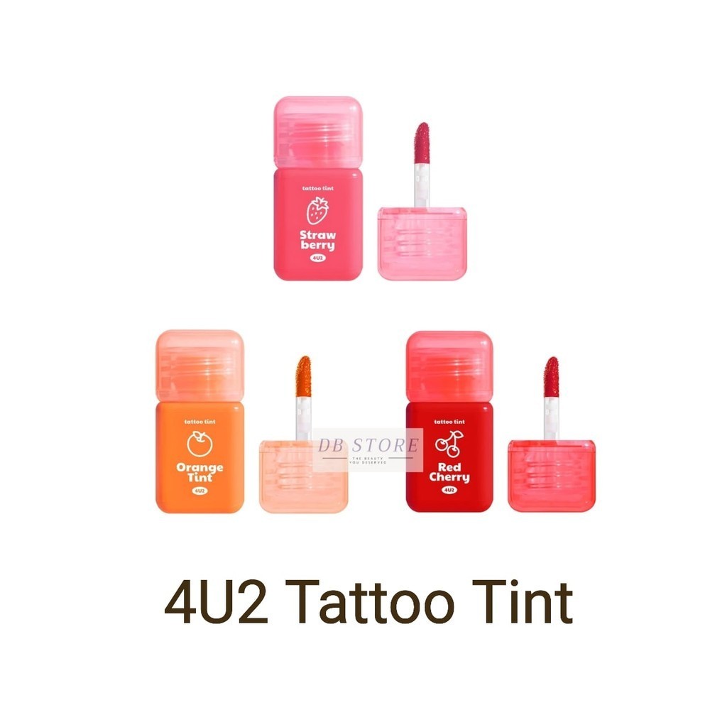 4U2 Water-Based Lip Tint Tattoo Four You To Apply Cheeks | Shopee ...