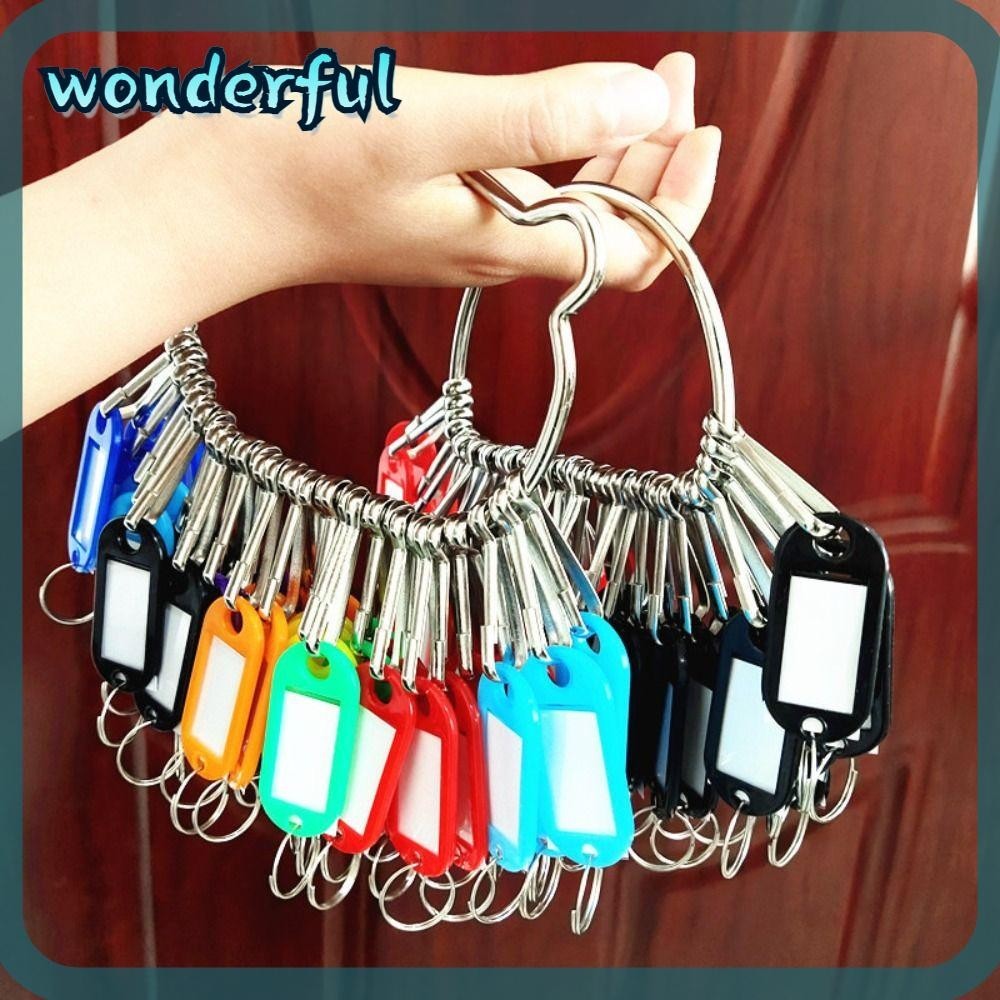 WONDER 16/26/36 Pieces Key Ring, With Number Plates Transparent Window ...