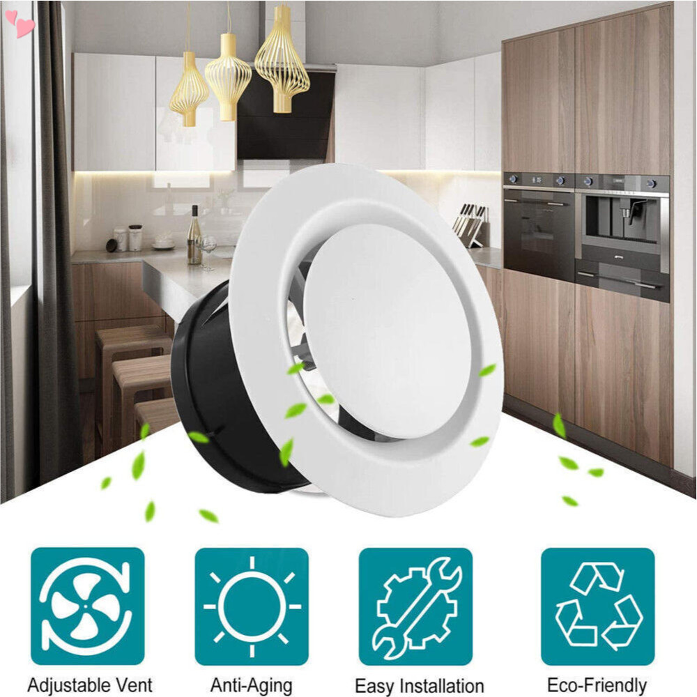 Adjustable Air Vents, ABS Soffit Vent Round Soffit Air Vents Exhaust ...