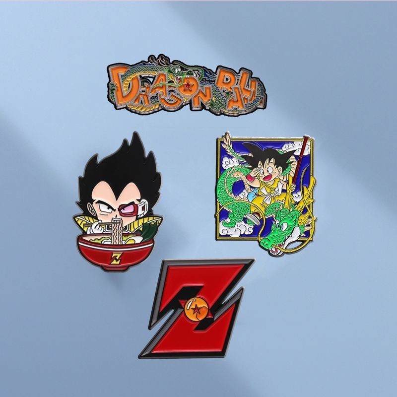 Dragon Ball Anime Peripheral Metal Brooch Creative Goku Badge Cute ...