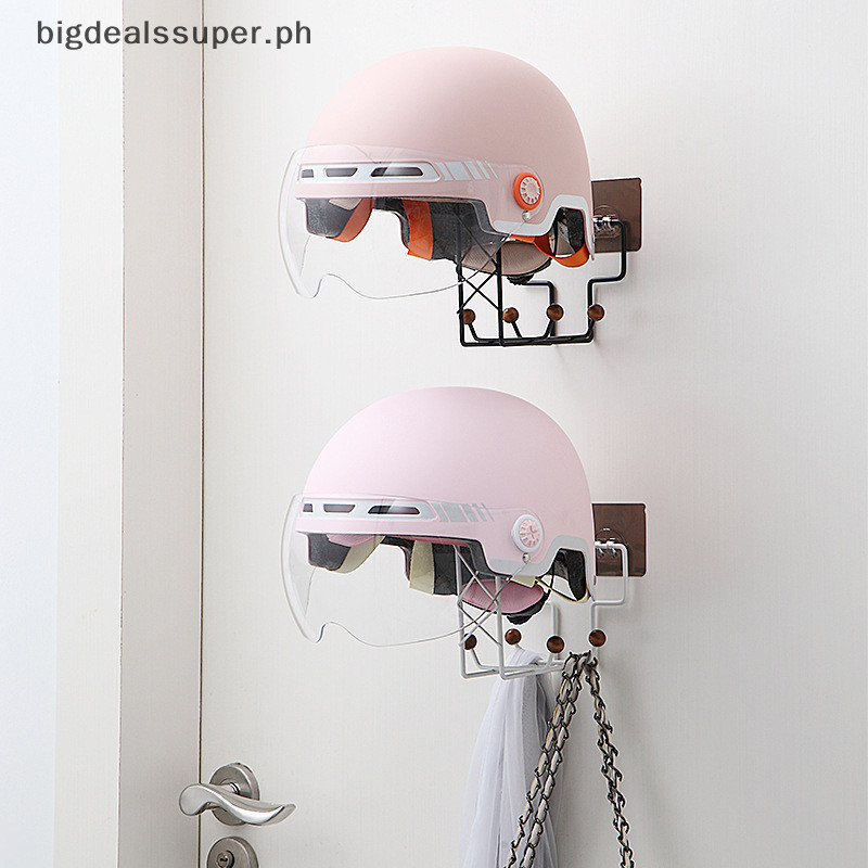 Pro Wall Mounted Motorcycle Helmet Holder Display Stand Hanger Support ...