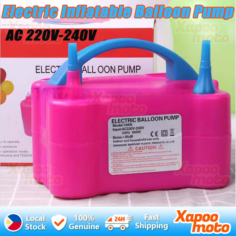 Super Fast Electric Inflatable Balloon Pump Pink Double Nozzle Balloon ...
