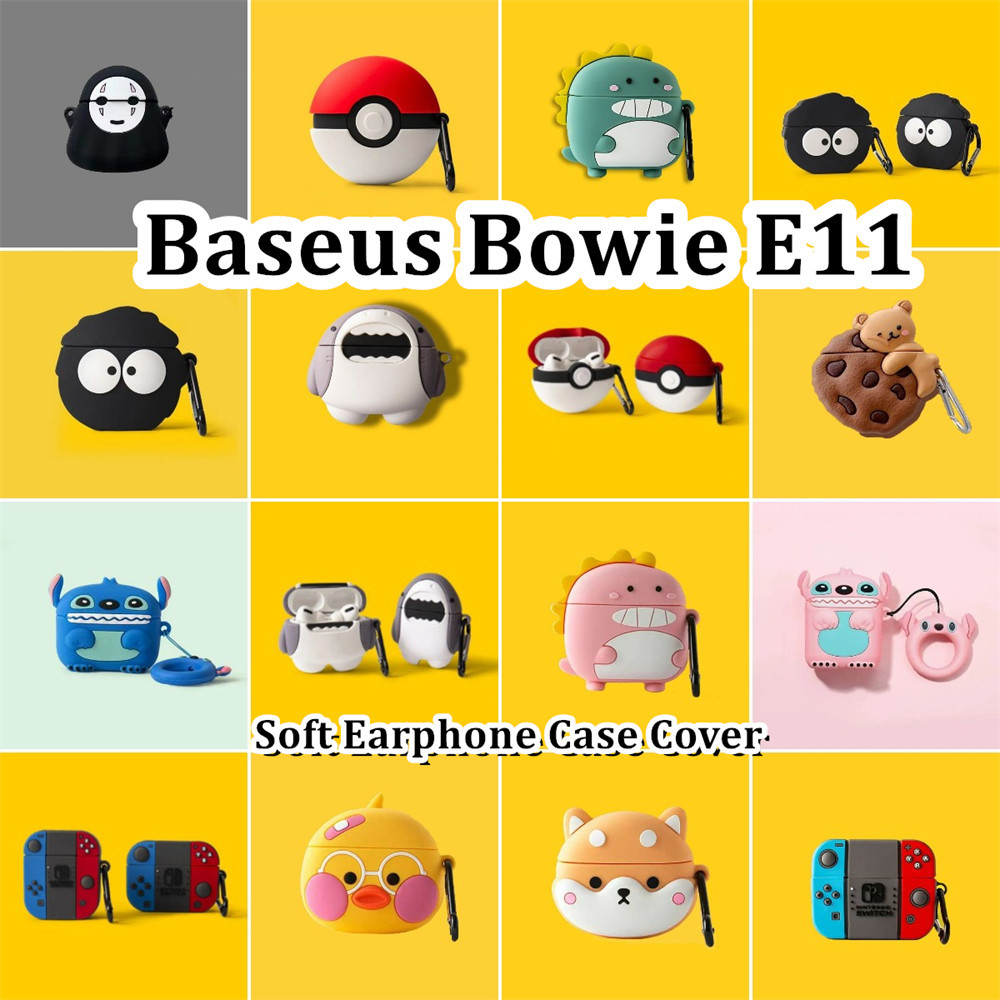 READY STOCK! For Baseus Bowie E11 Case Creative Cartoons Soft Silicone ...