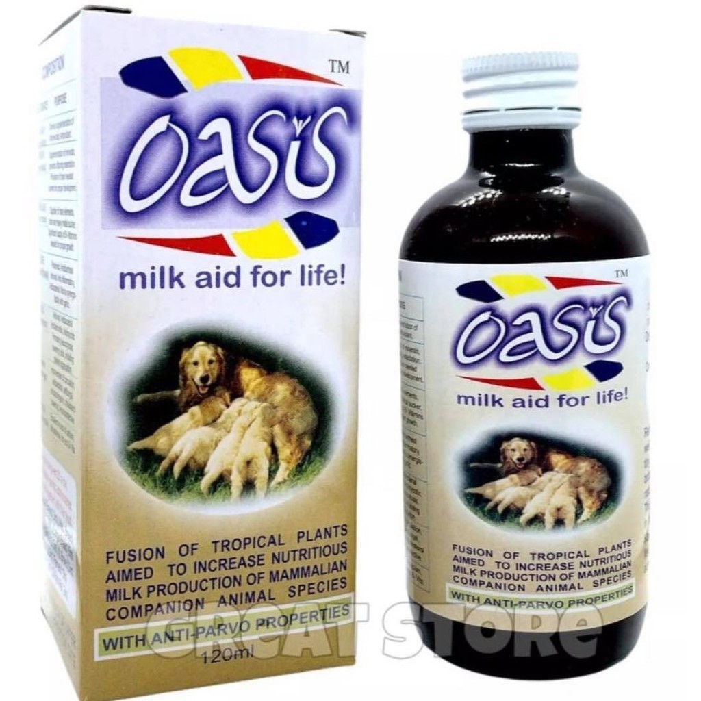 Oasis Anti Parvo Milk Enhancer for Lactating Dogs and Cats Milk Aid for ...