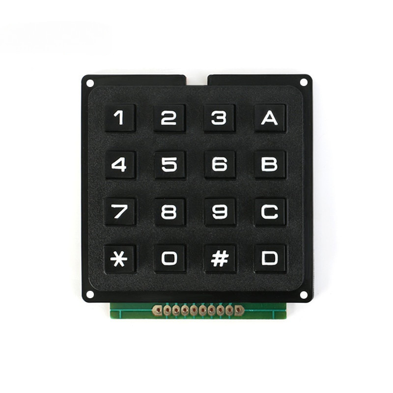 3X4 4X4 Matrix Switch Keyboard Keypad Array Module ABS Plastic Keys 4x4 ...