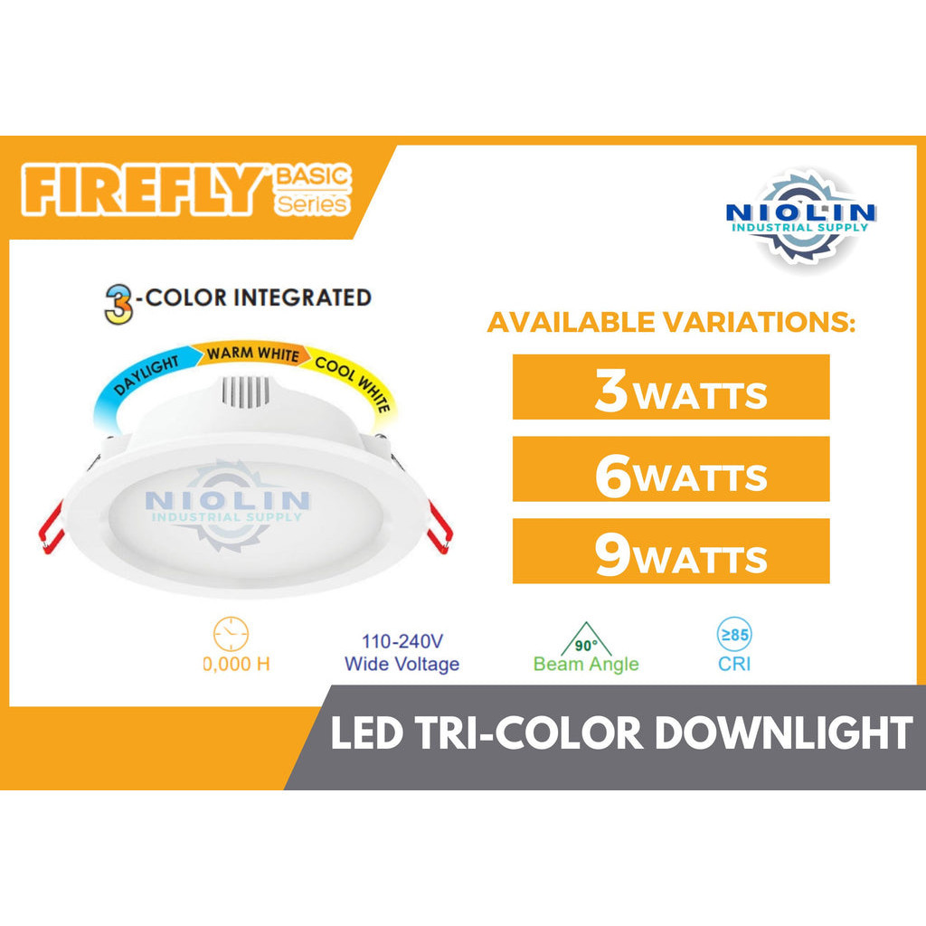 FIREFLY Downlight Tri Color LED Bulb ( 3W - 9W ) | Shopee Philippines