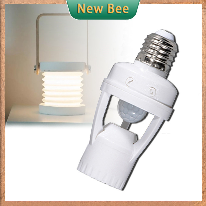 E27 Infrared Sensor Lamp Holder PIR Sensor Lamp Head Adapter Light ...